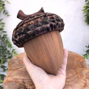 Giant Acorn Container, Secret Storage Trinket Jewelry Box, Woodland ...