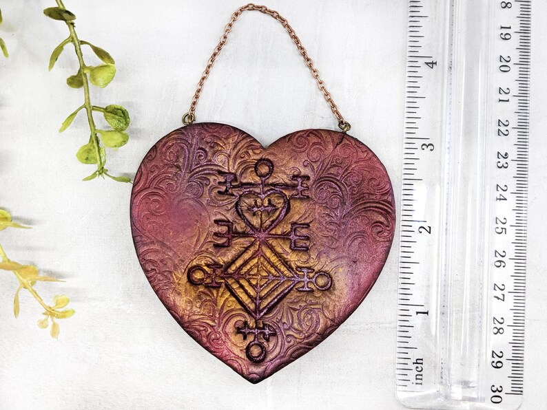 Love Heart Ornament Christmas Yule Tree Ornament Wiccan | Etsy