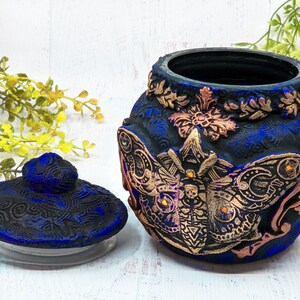 Death Moth Urn, Memorial Pet Urn, Small Keepsake Jar for Human Ashes ...