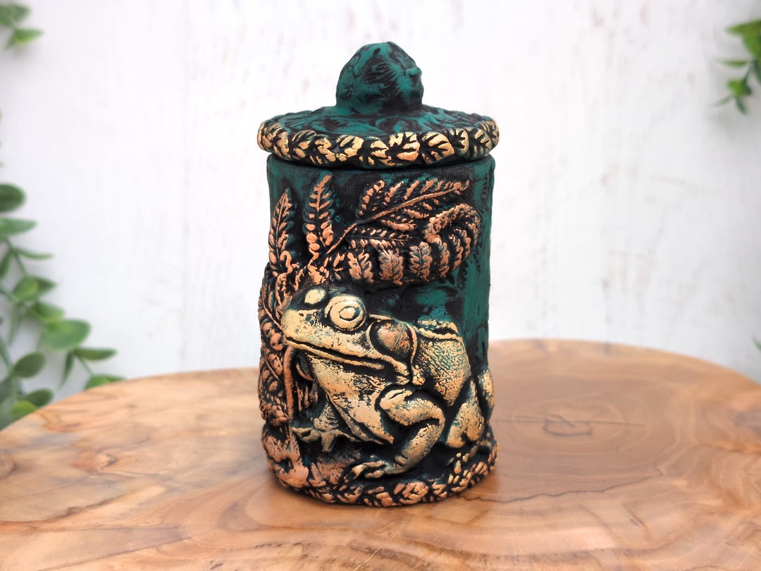Frog Apothecary Jar, Toad Fairycore Woodland Witch Potion Bottle ...