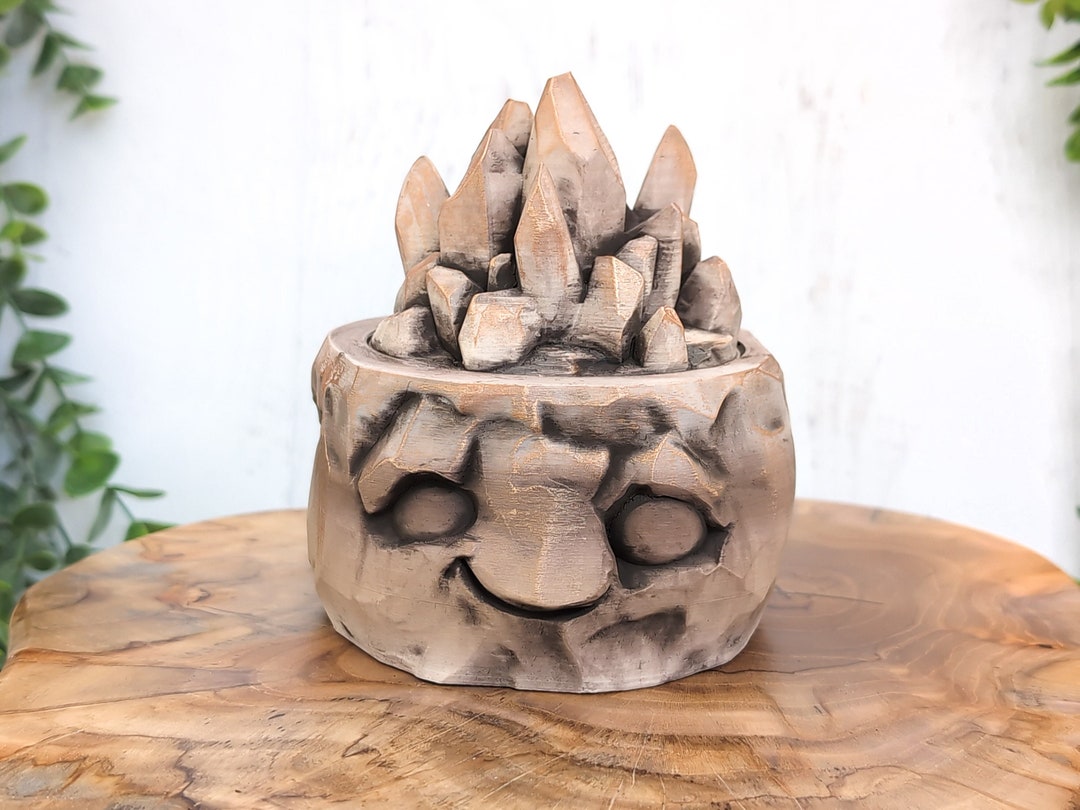 Golem Glim Container, Secret Storage Trinket Box, Stone-look Dice or ...