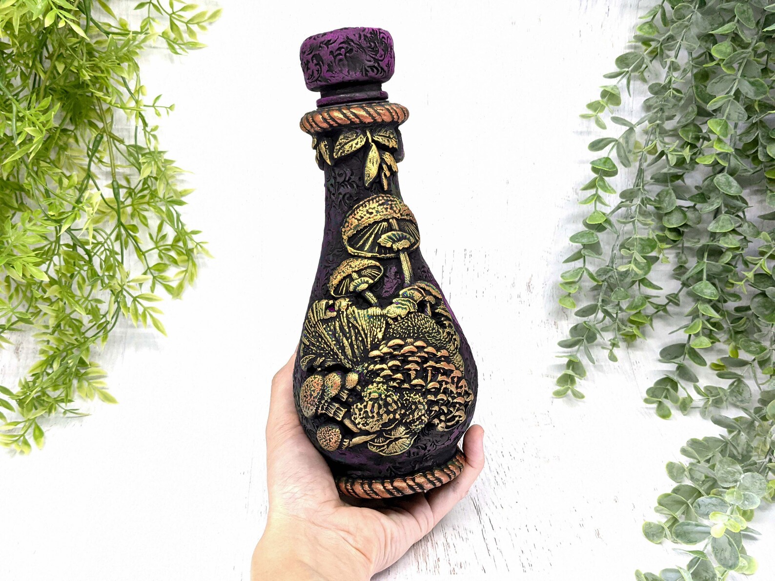 Mushroom Urn, Memorial Pet Urn, Small Keepsake Jar for Human Ashes ...