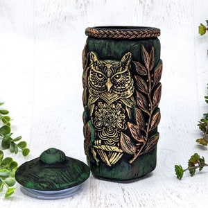 Owl Apothecary Jar, Woodland Cottagecore Potion Bottle, Ornate Bird Owl ...