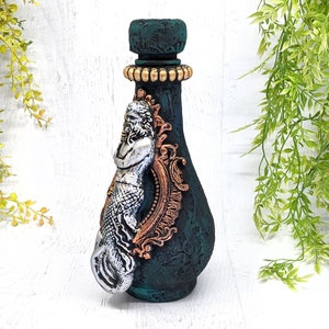 Neptune Poseidon Apothecary Jar Potion Bottle, Merman Mermaid Decor ...