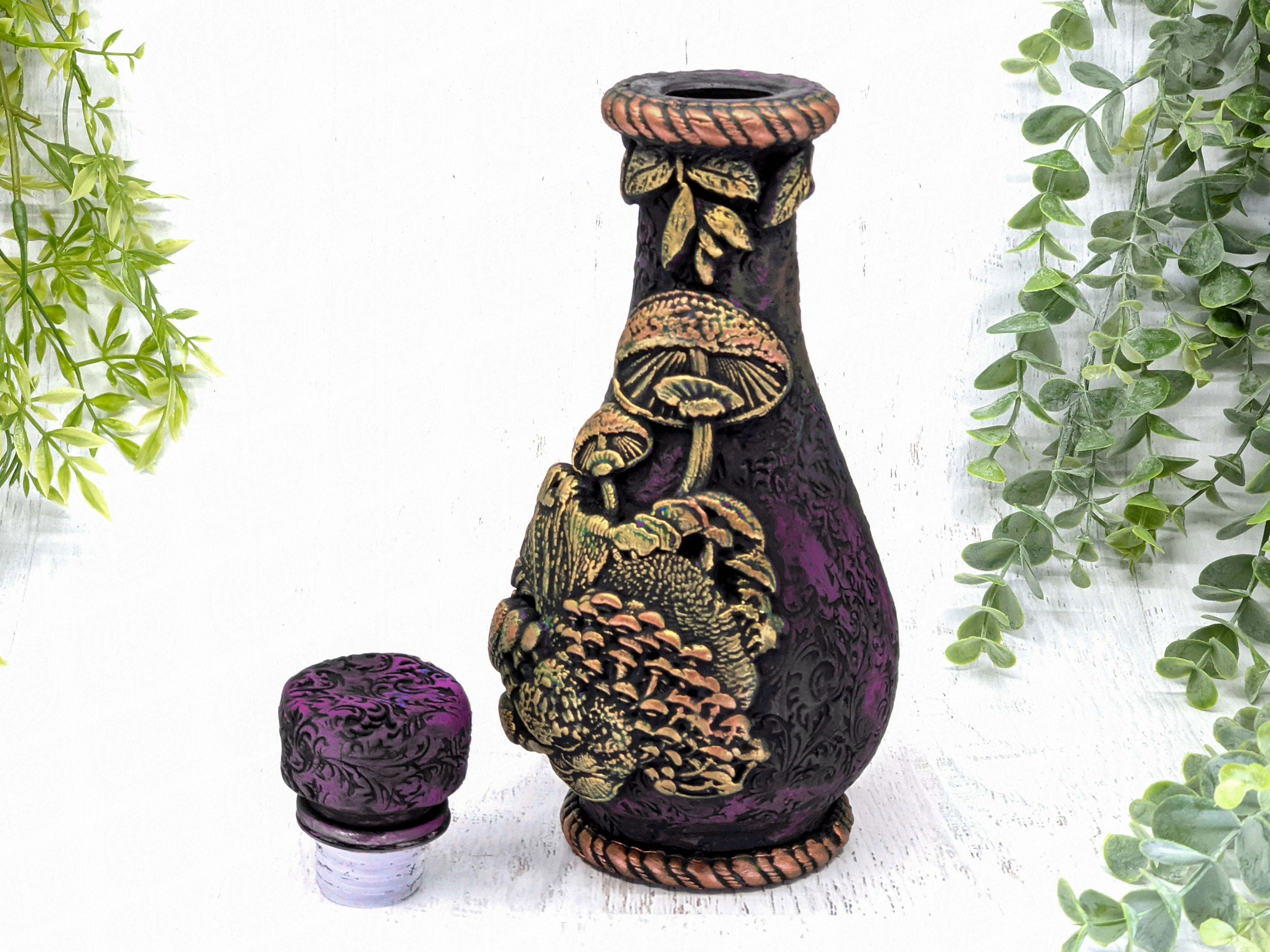 Mushroom Urn, Memorial Pet Urn, Small Keepsake Jar for Human Ashes ...