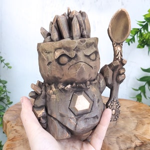 Large Golem Glum Container, Secret Storage Trinket Box, Stone-look Dice ...