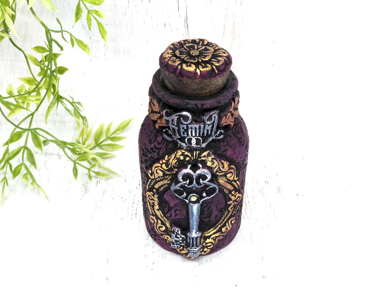 Zodiac Sign Apothecary Jar Potion Bottle Crystal Key | Etsy