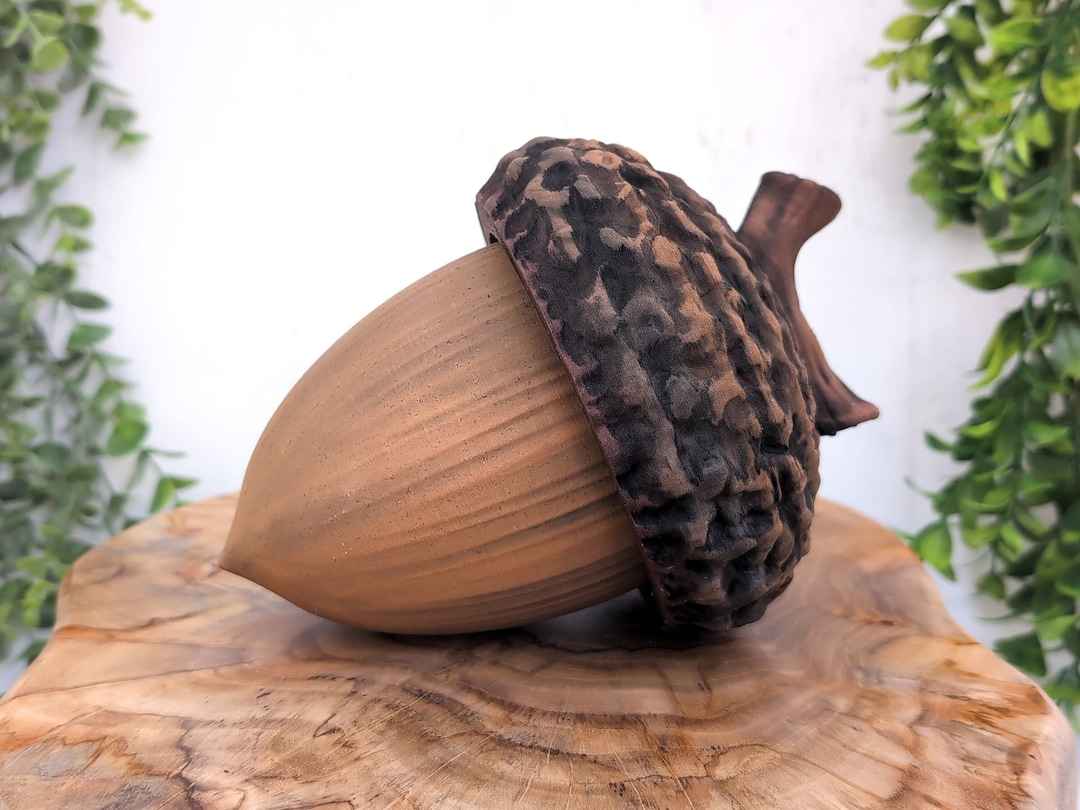 Giant Acorn Container, Secret Storage Trinket Jewelry Box, Woodland ...