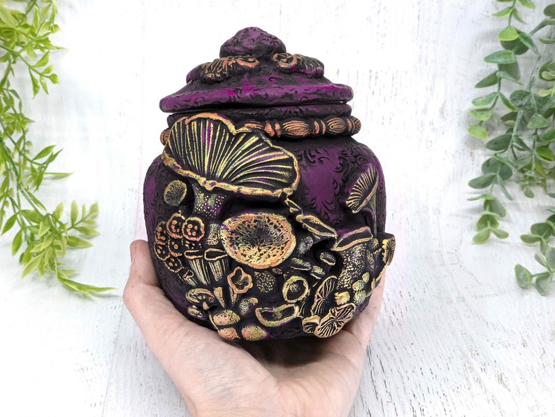 Mushroom Urn Memorial Pet Urn Small Keepsake Jar for Human - Etsy