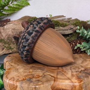 Giant Acorn Container, Secret Storage Trinket Jewelry Box, Woodland ...
