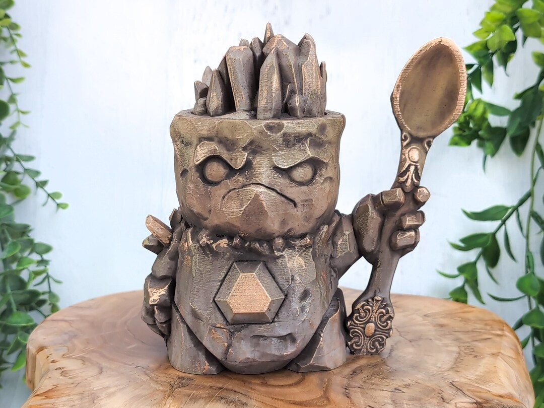 Large Golem Glum Container, Secret Storage Trinket Box, Stone-look Dice ...