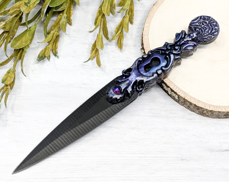 Mini Wiccan Athame Keyhole Crystal Blade Wicca Ritual Knife - Etsy