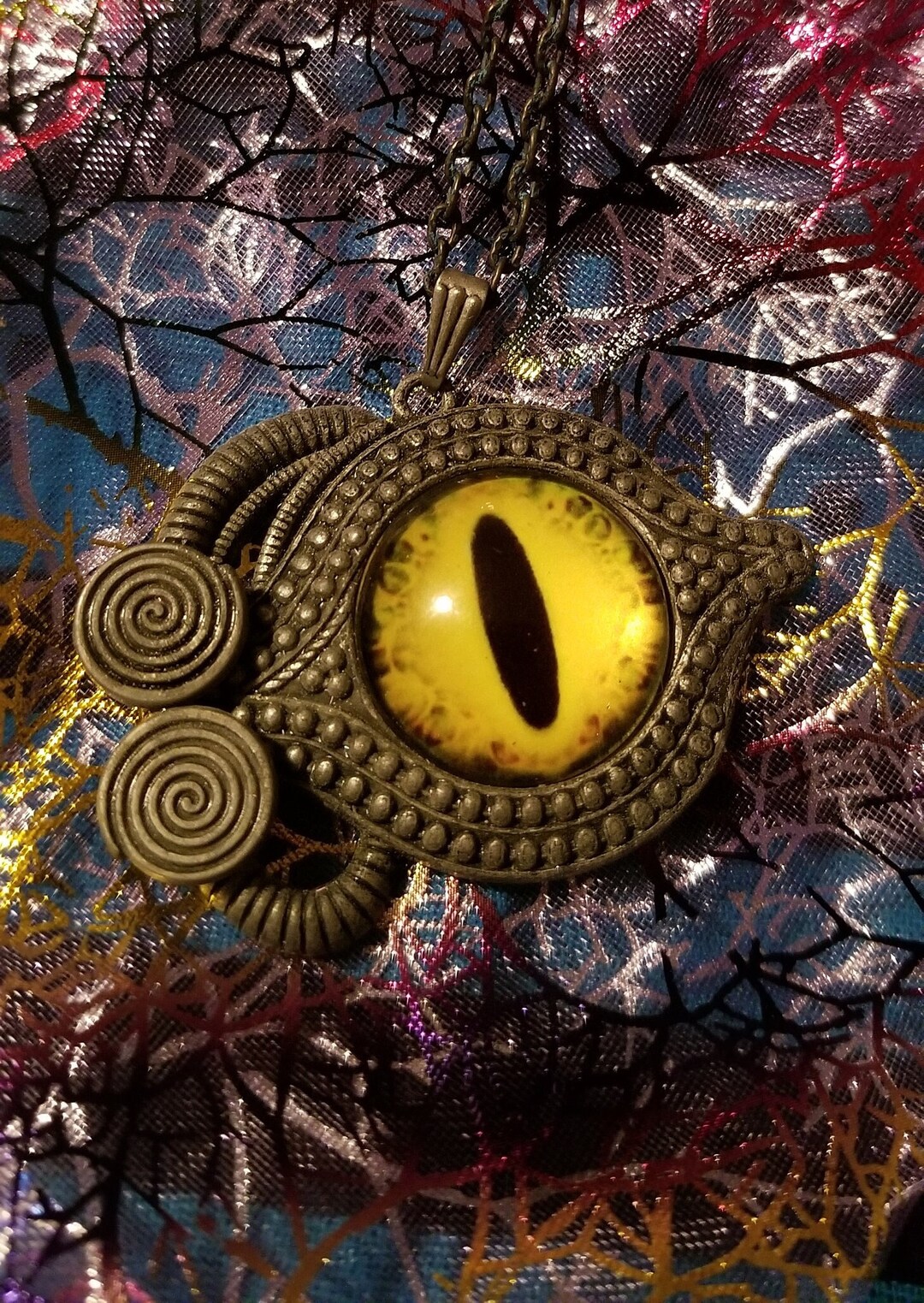 Iron Dragon Channeling Rusted Chain Necklace - Etsy