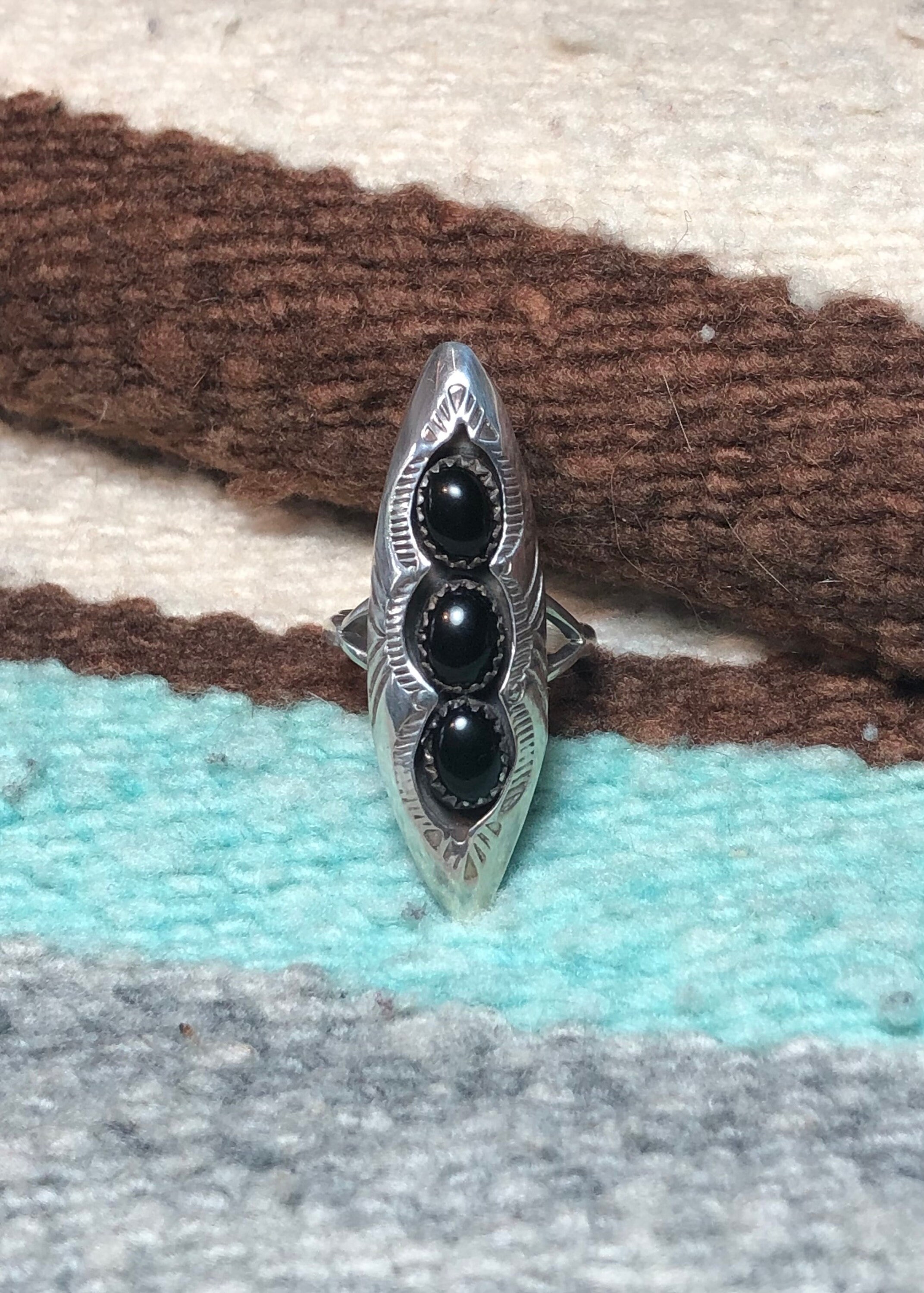 Vintage American Indian Shadow Box Ring Sterling Silver - Etsy