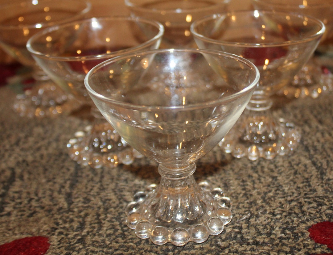 Set of Six Vintage Anchor Hocking Candlewick Sherbet or Champagne ...