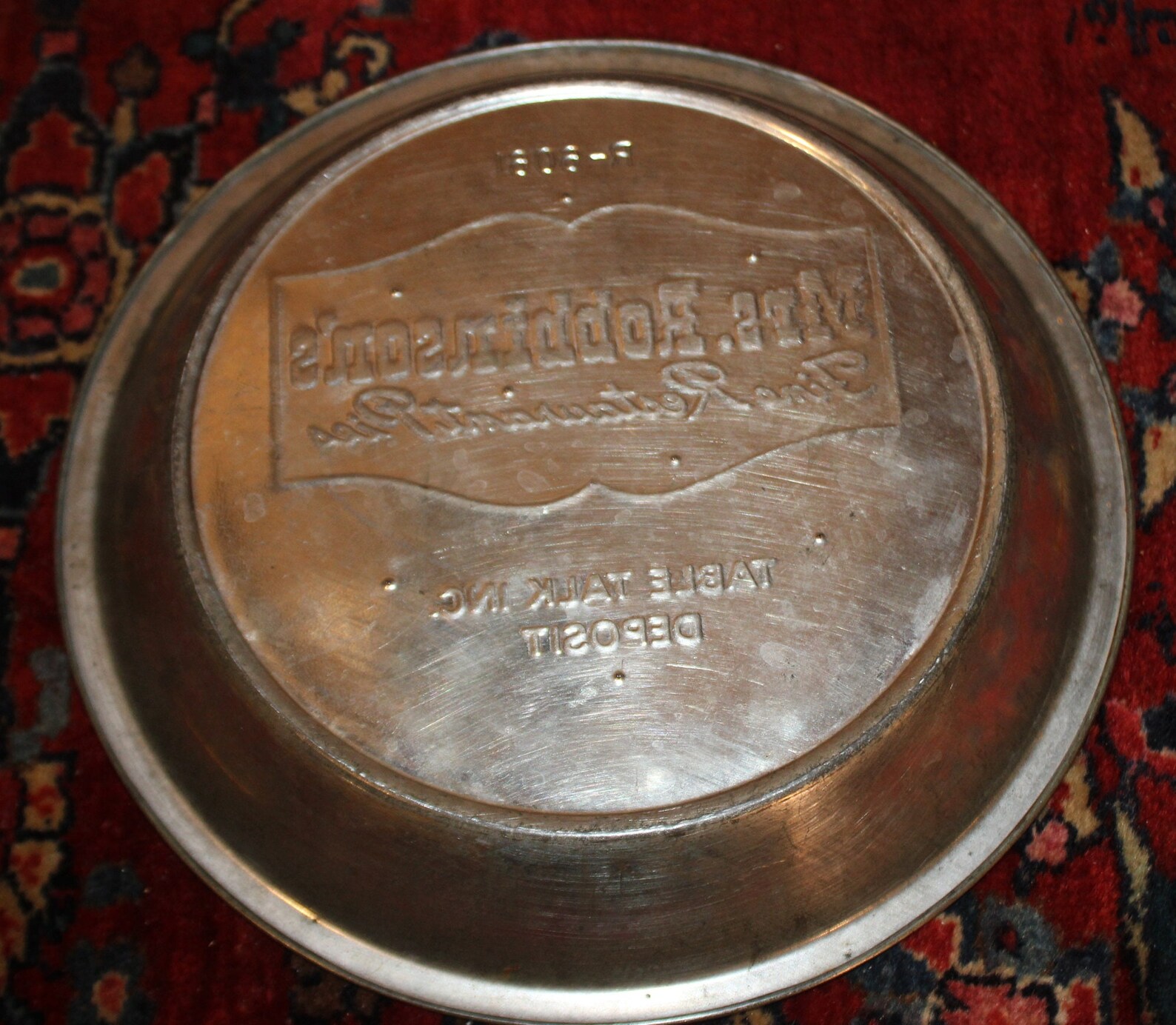 Mrs. Robinson's Table Talk Tin Pie Plate - Etsy