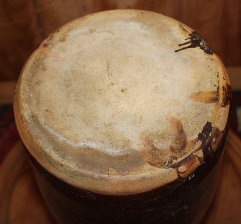 Wonderful Antique 19th Century Salt Glazed Slipware Stoneware Preserve ...