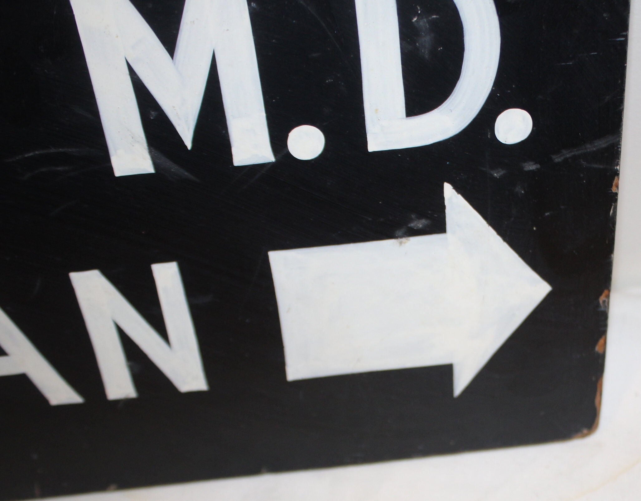 Vintage Wooden Handpainted Doctor's Sign L.D. Ratts M.D. Circa 1950 - Etsy