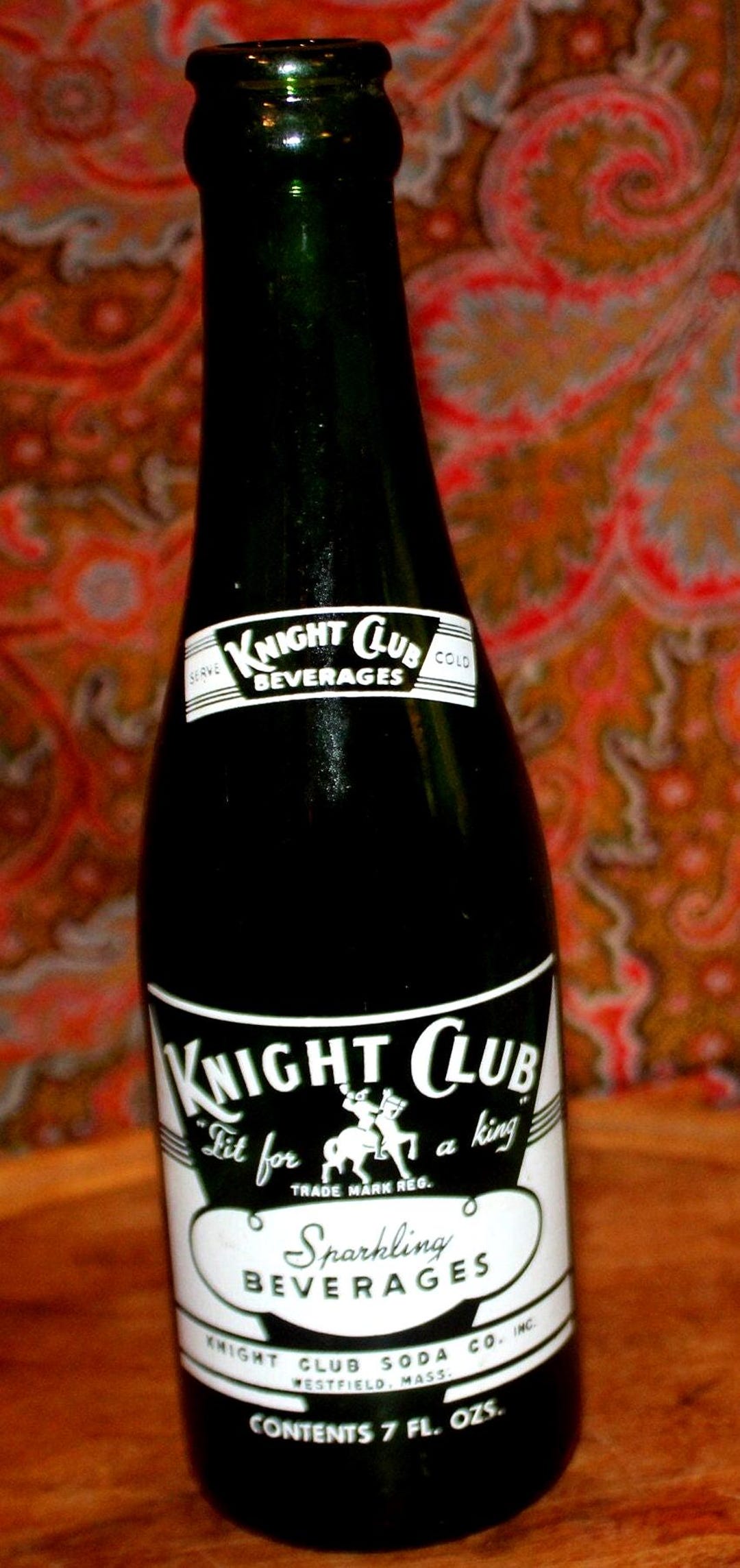 Great Knight's Club Soda Company Glass Bottle- 7 Fluid Ounce - Etsy