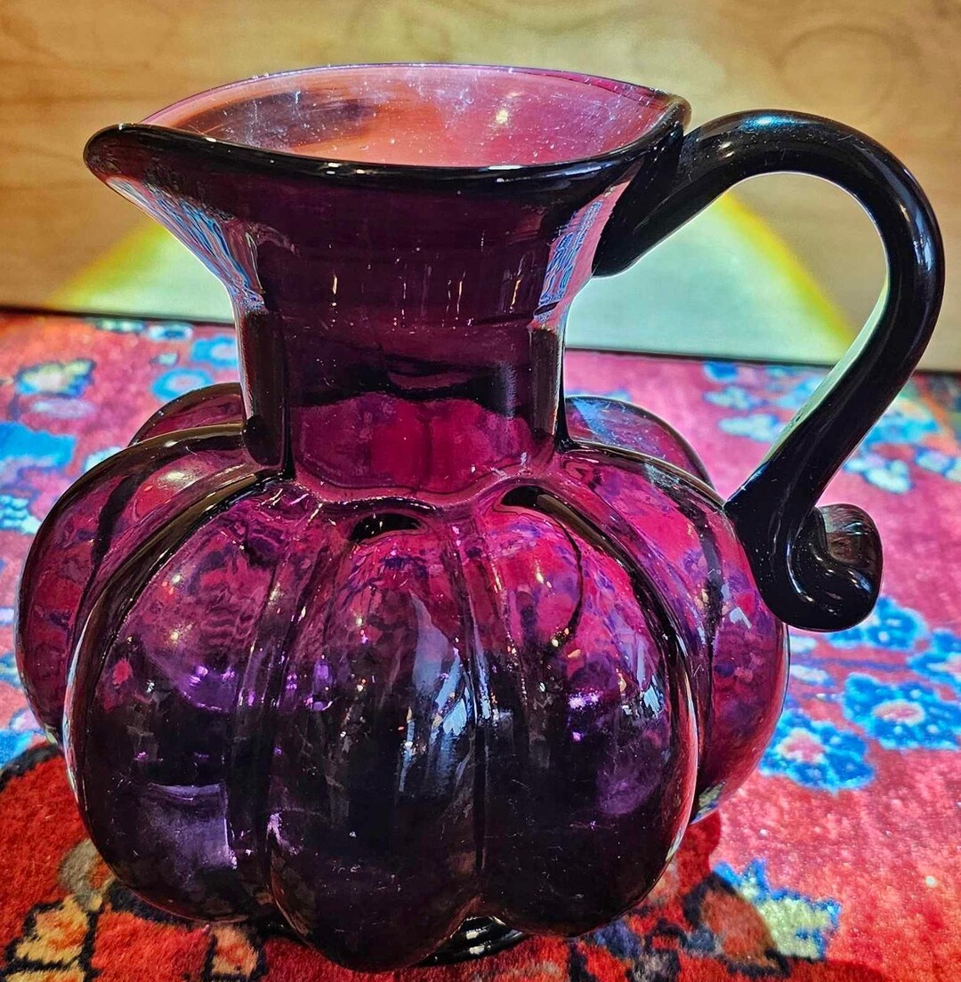 Gorgeous Midcentury Clevenger Brothers Glass Works Amethyst Pitcher ...
