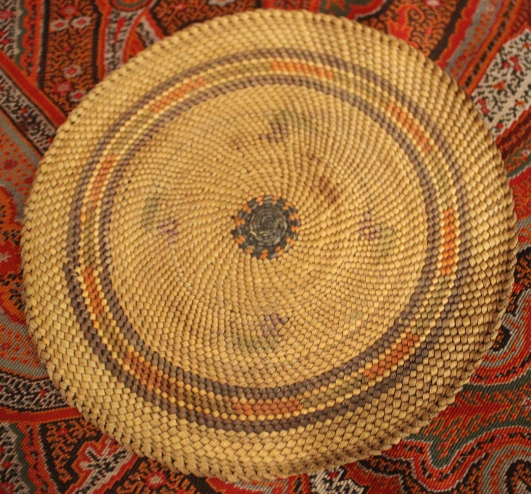 Antique 19th Century Northwest Coast Finely Woven Twined Mat Miniature ...