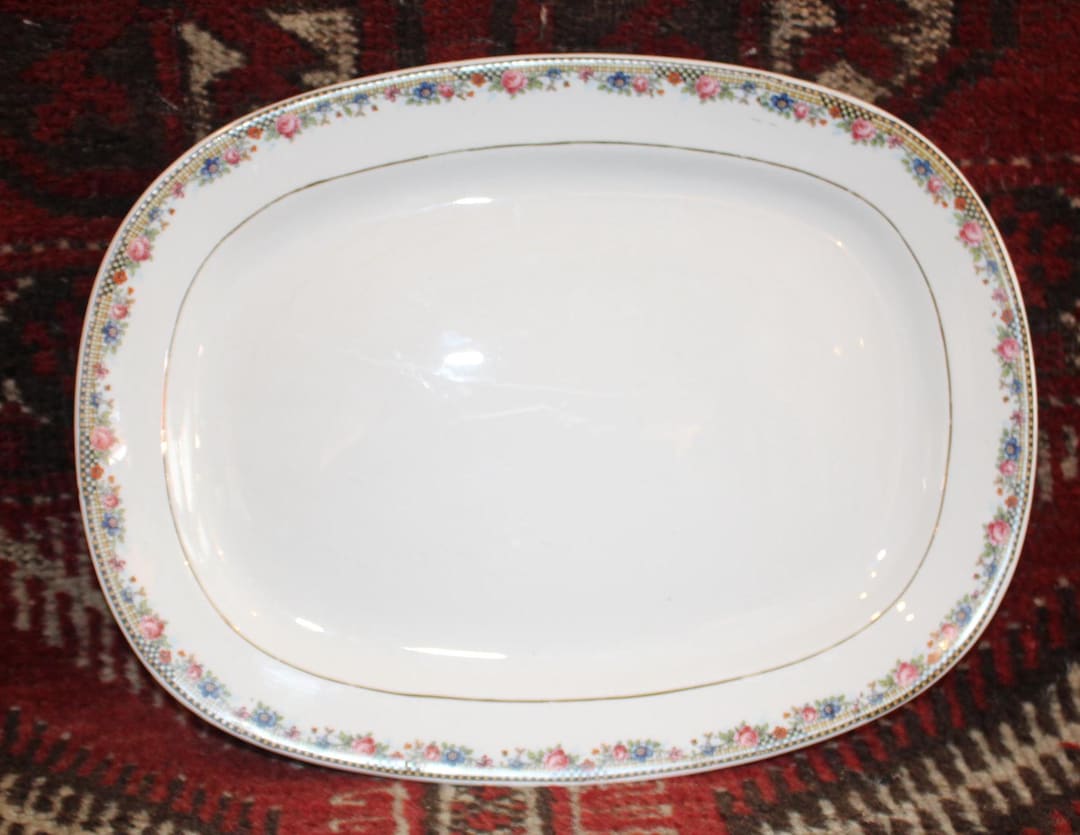 Cute Knowles, Taylor, Knowles (KT&K) China Platter With Floral Bouquet ...