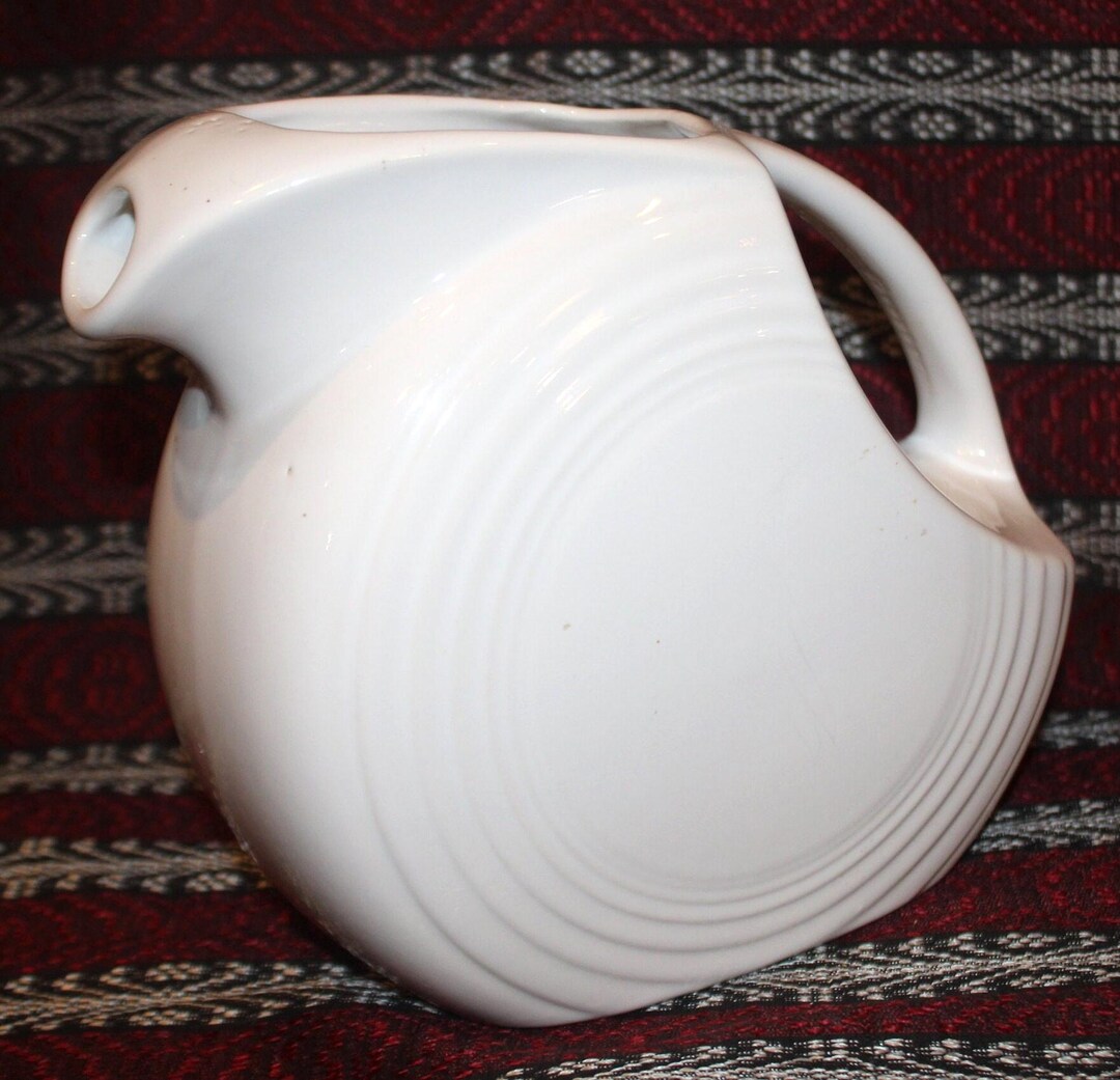 Vintage Retro Fiesta White Disc Water Pitcher- Great for Lemonade or ...
