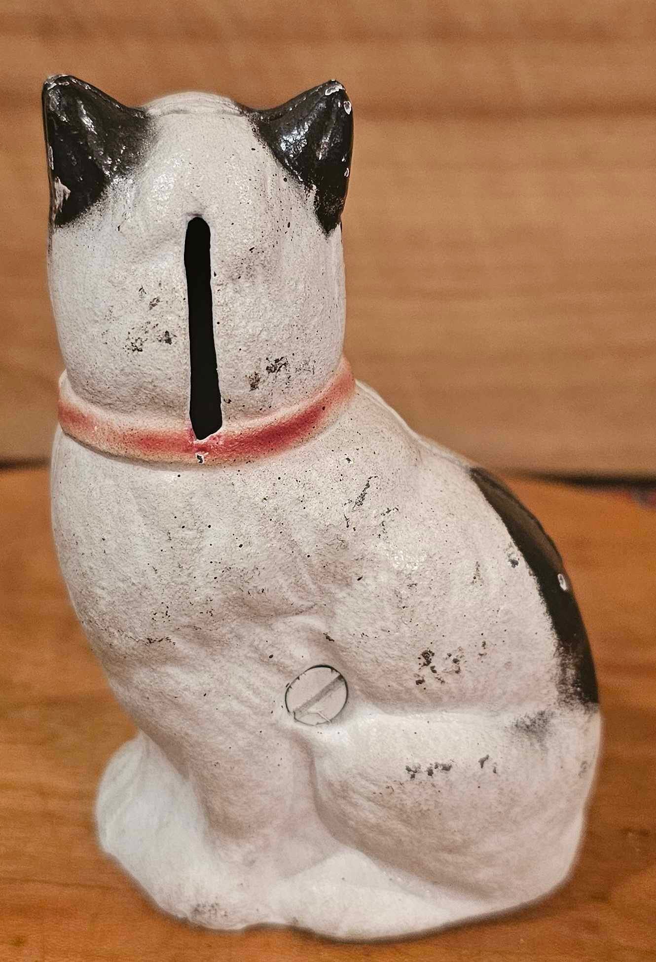Adorable Vintage John Wright Cast Iron Still Bank Cat With a Red Bow - Etsy