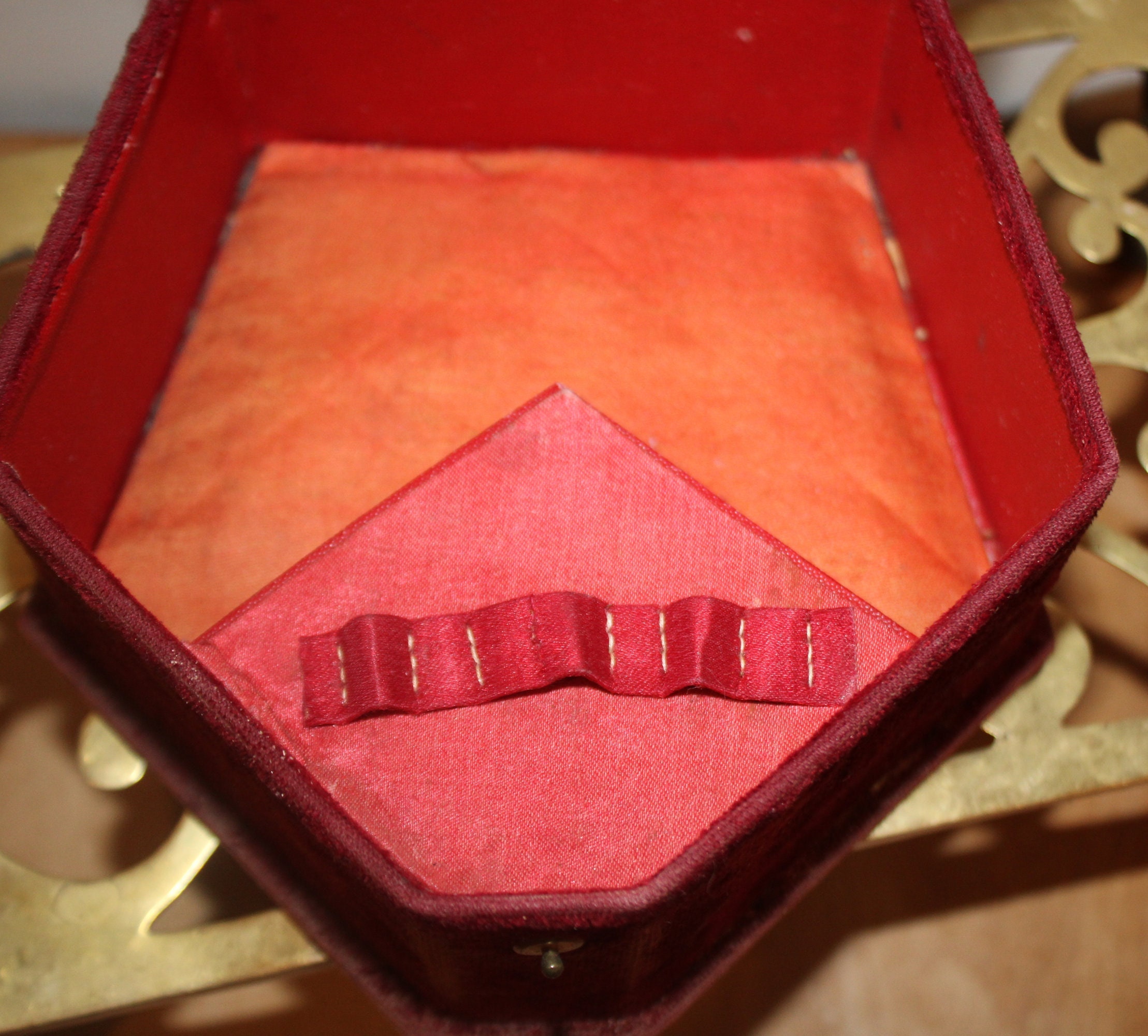 Antique French Victorian Velvet and Silk Jewelry/sewing Box Circa 1900 ...