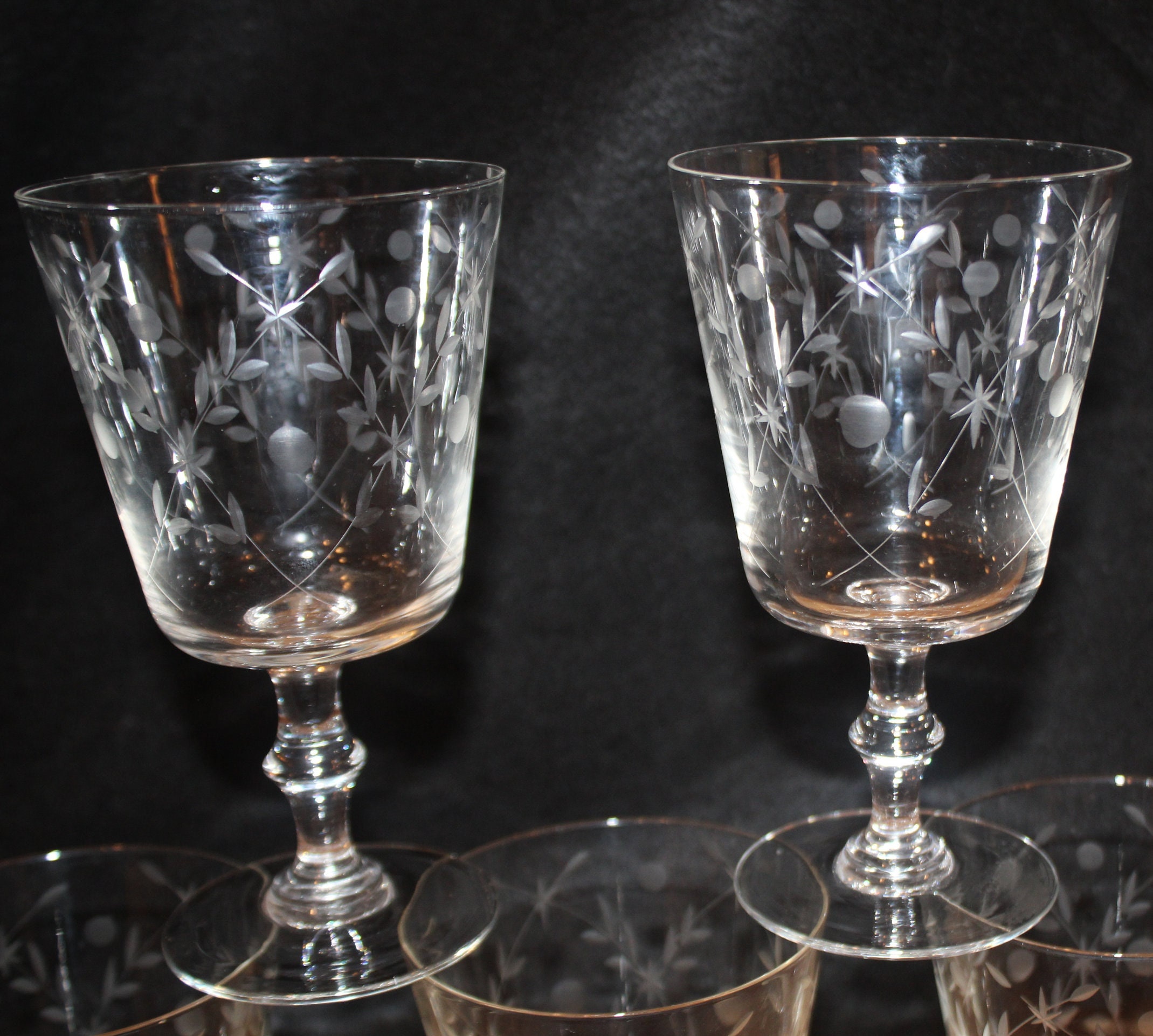 Vintage Set of Five Beautiful Fostoria christiana Pattern Cocktail ...