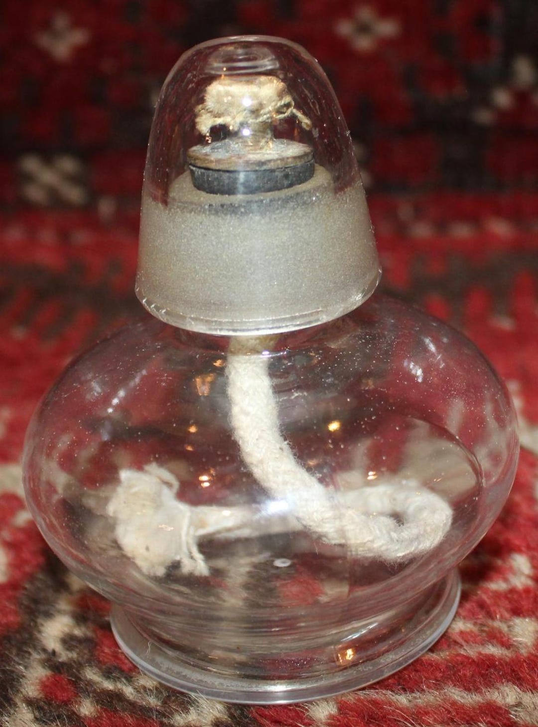 Vintage Small Glass Alcohol Burner – Laboratory Spirit Lamp With Wick ...