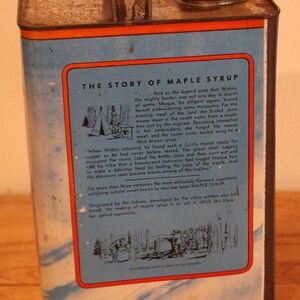 Very Bright One Gallon Pure Maple Syrup Can With Great Graphics New ...