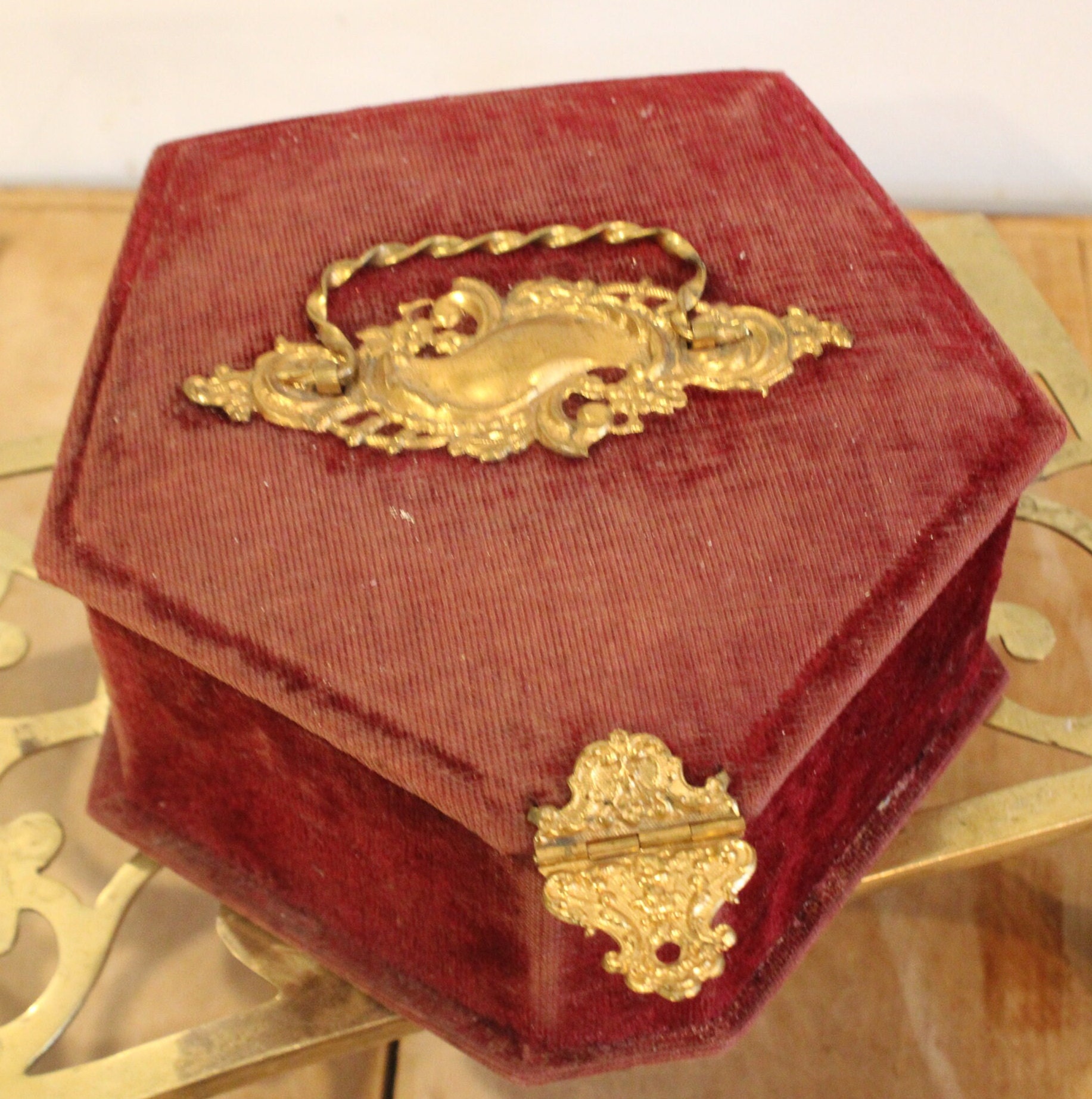 Antique French Victorian Velvet and Silk Jewelry/sewing Box Circa 1900 ...