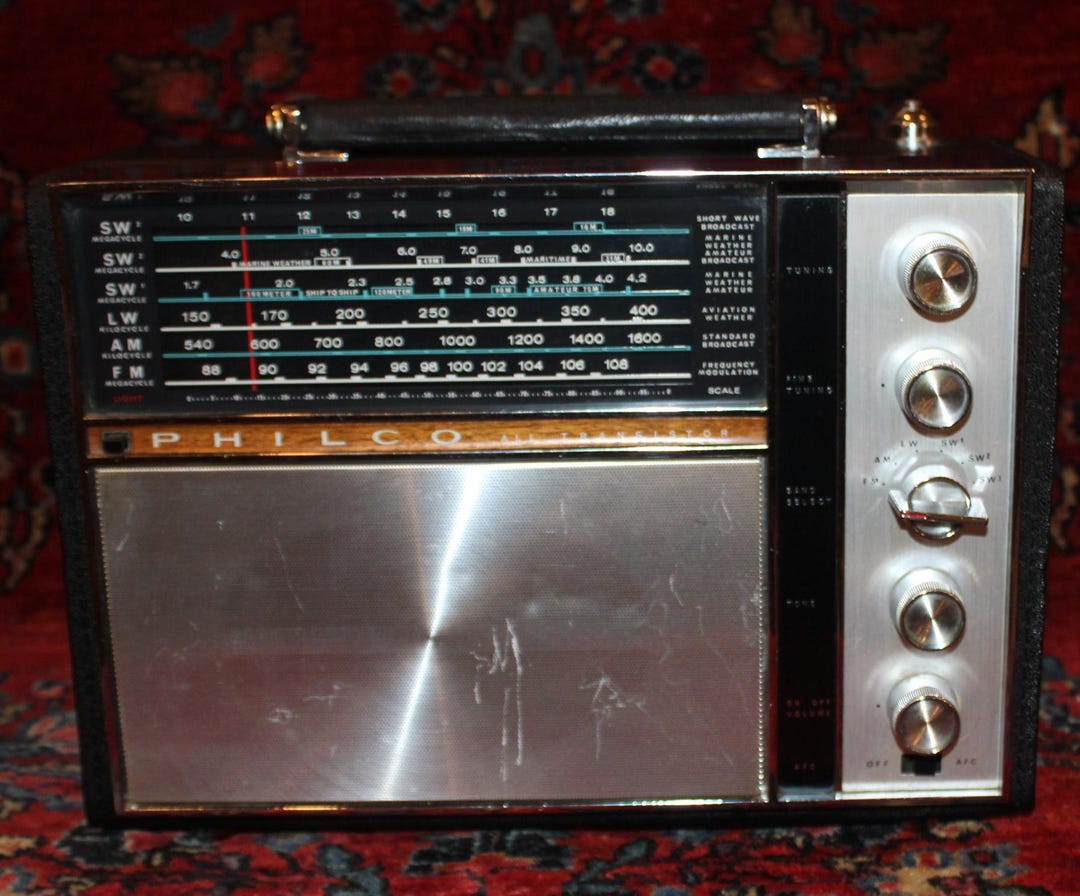 Vintage 1965 Philco PT- 914 All Transistor Broadcast Radio Receiver-6 Bands-fm/am/marine Band ...