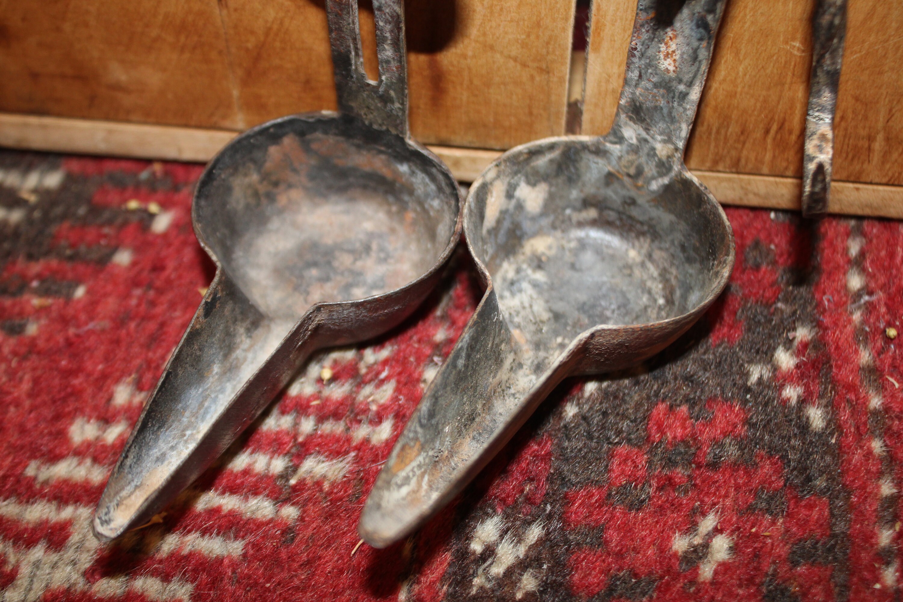 Wonderful 19th Century Hand Forged Double Iron Betty Lamp Early ...