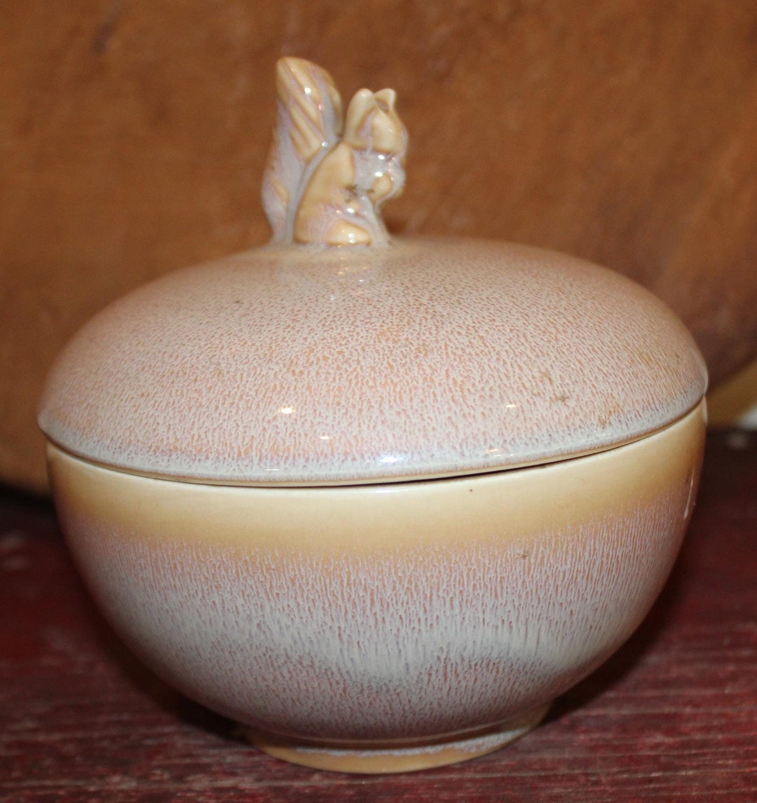 Adorable Carillon China Covered Bowl With a Squirrel Finial-made in USA ...