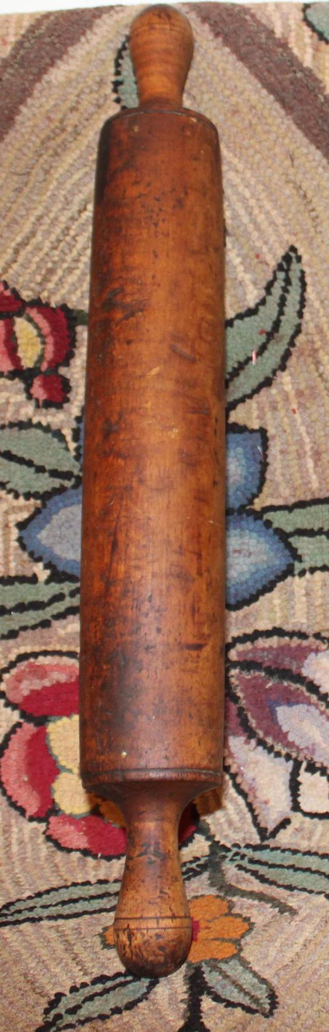 Wonderful 19th Century Shaker Tiger Maple Rolling Pin- Vermont/baking ...