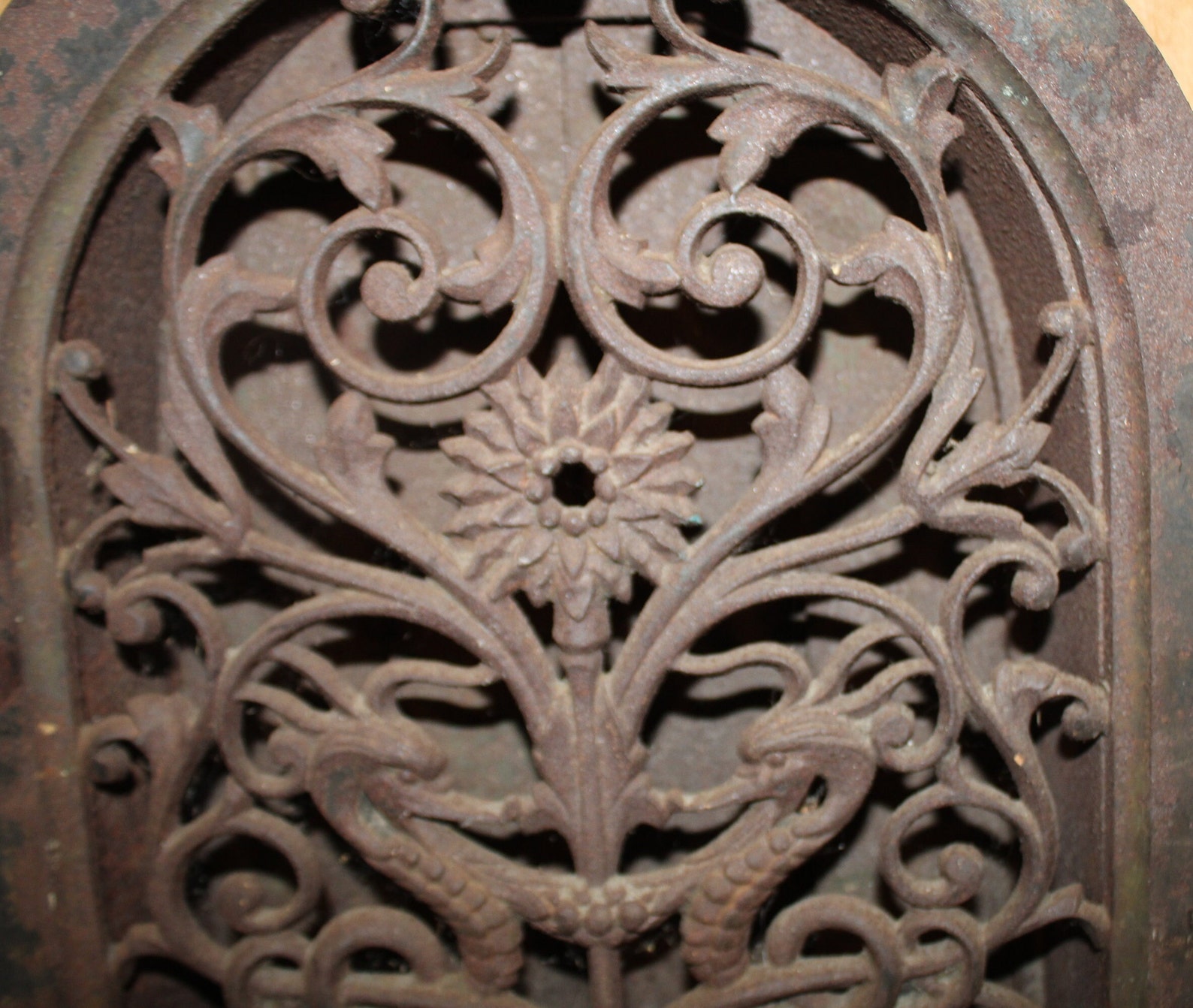 Ornate Art Nouveau Iron Tombstone Heat Register/grate With - Etsy