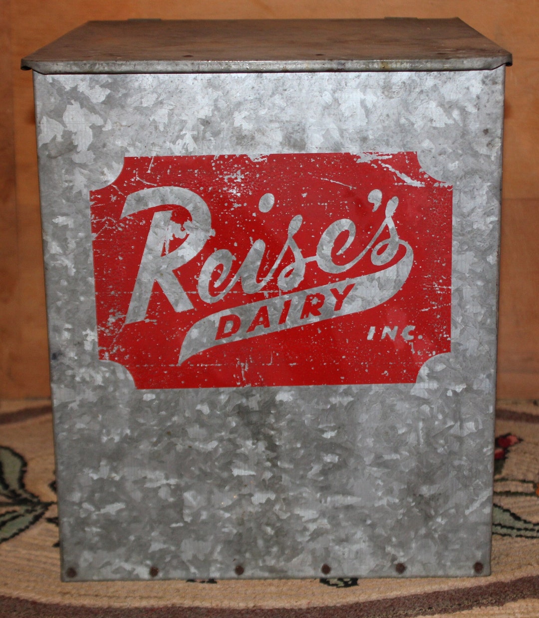 Antique Galvanized Reise's Dairy Milk Box/porch Box- Farmhouse/cottage ...
