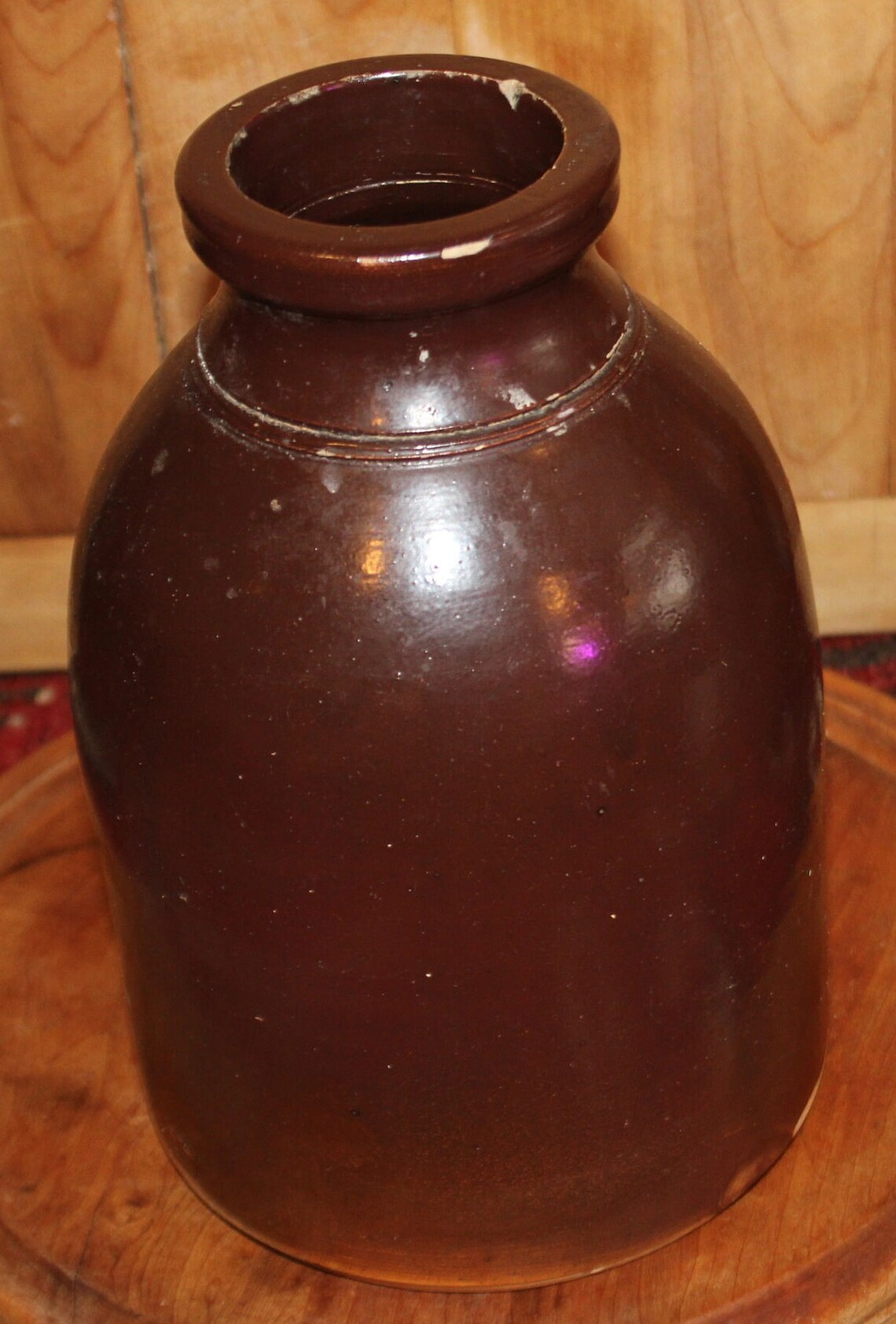 Wonderful Antique 19th Century Salt Glazed Slipware Stoneware Preserve ...