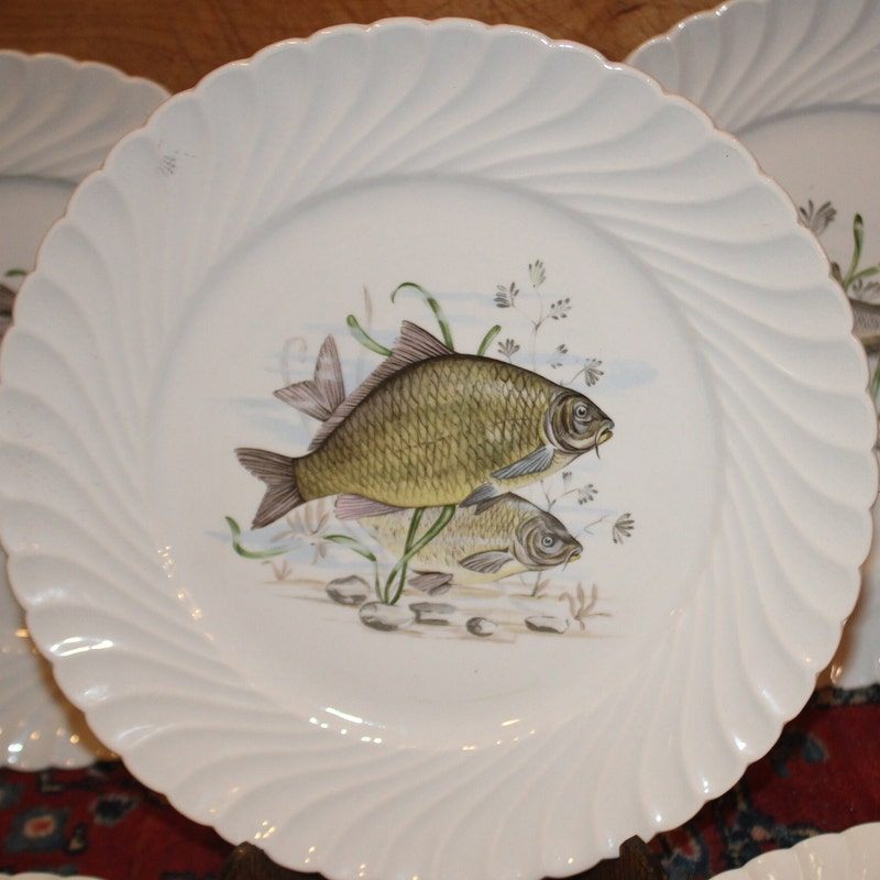 Limoges Fish Plates - Etsy