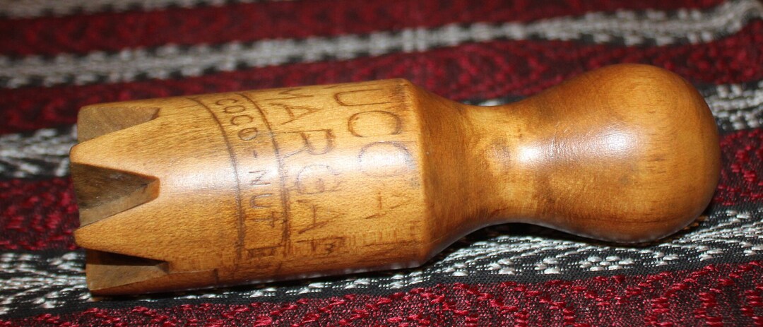 Antique Wooden "nucoa Nut Margarine Coco-nut Brand" Butter Marker ...