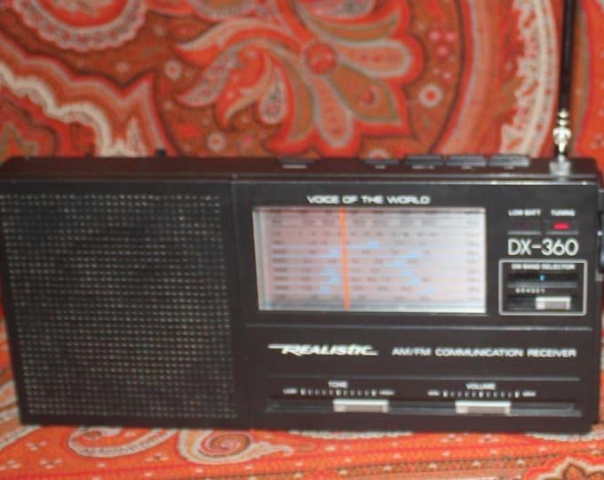 Vintage Realistic DX-360 AM/FM Shortwave Radio Receiver Model 20-208 ...