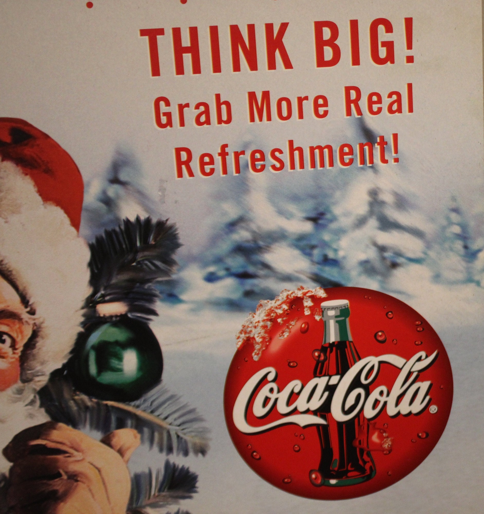 Coca-cola Santa Advertisement- 2000- Delight in the Magic- Double-sided ...