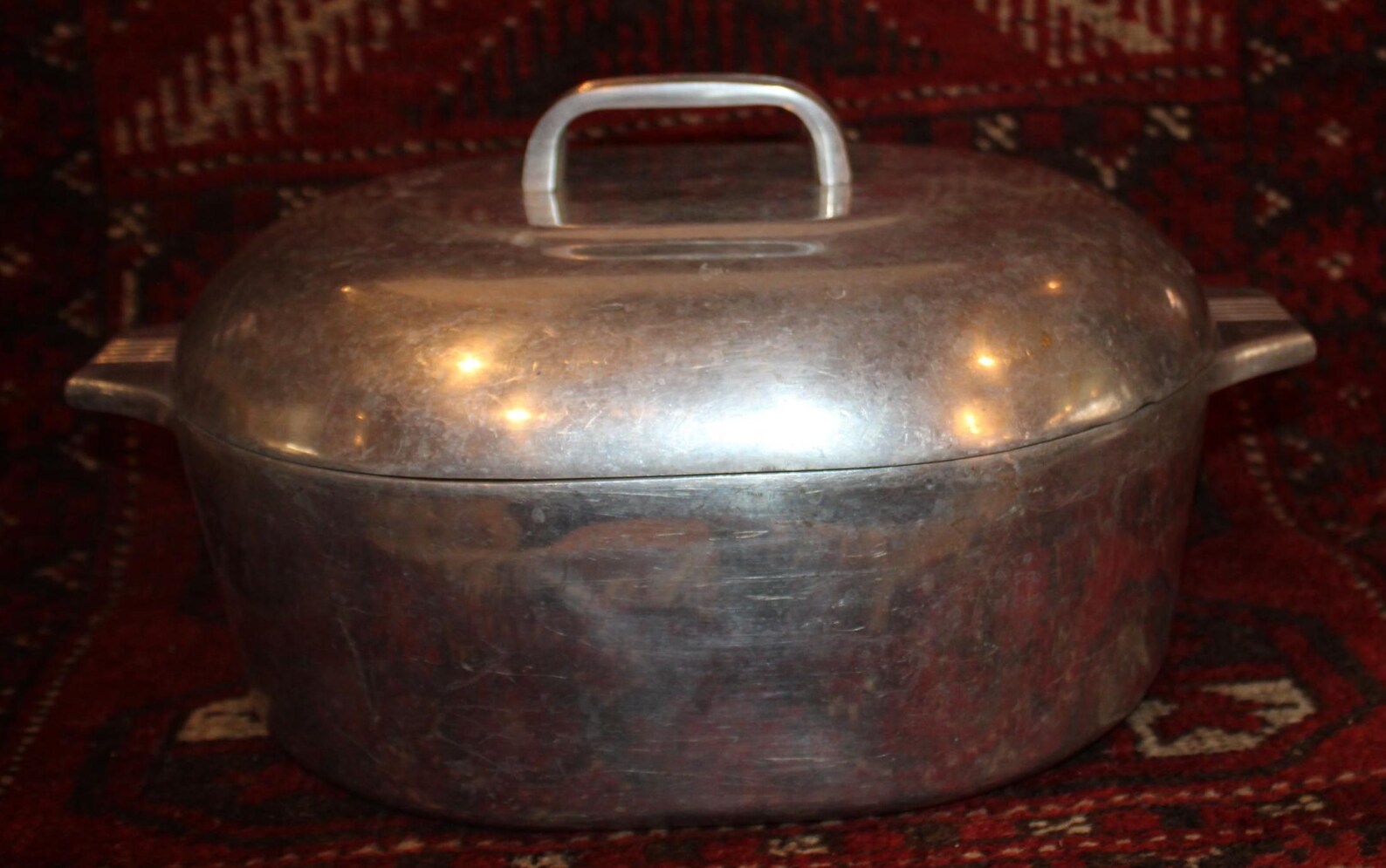 Great 8 Qt. Oval Wagner Ware Magnalite Cast Aluminum Roaster and Lid ...