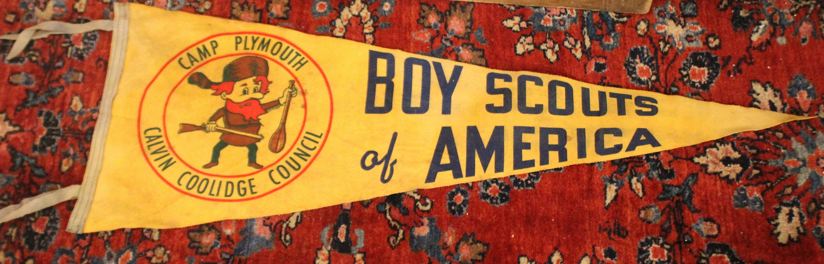 Great Felt Boy Scouts of America Pennant- Calvin Coolidge Council Camp ...