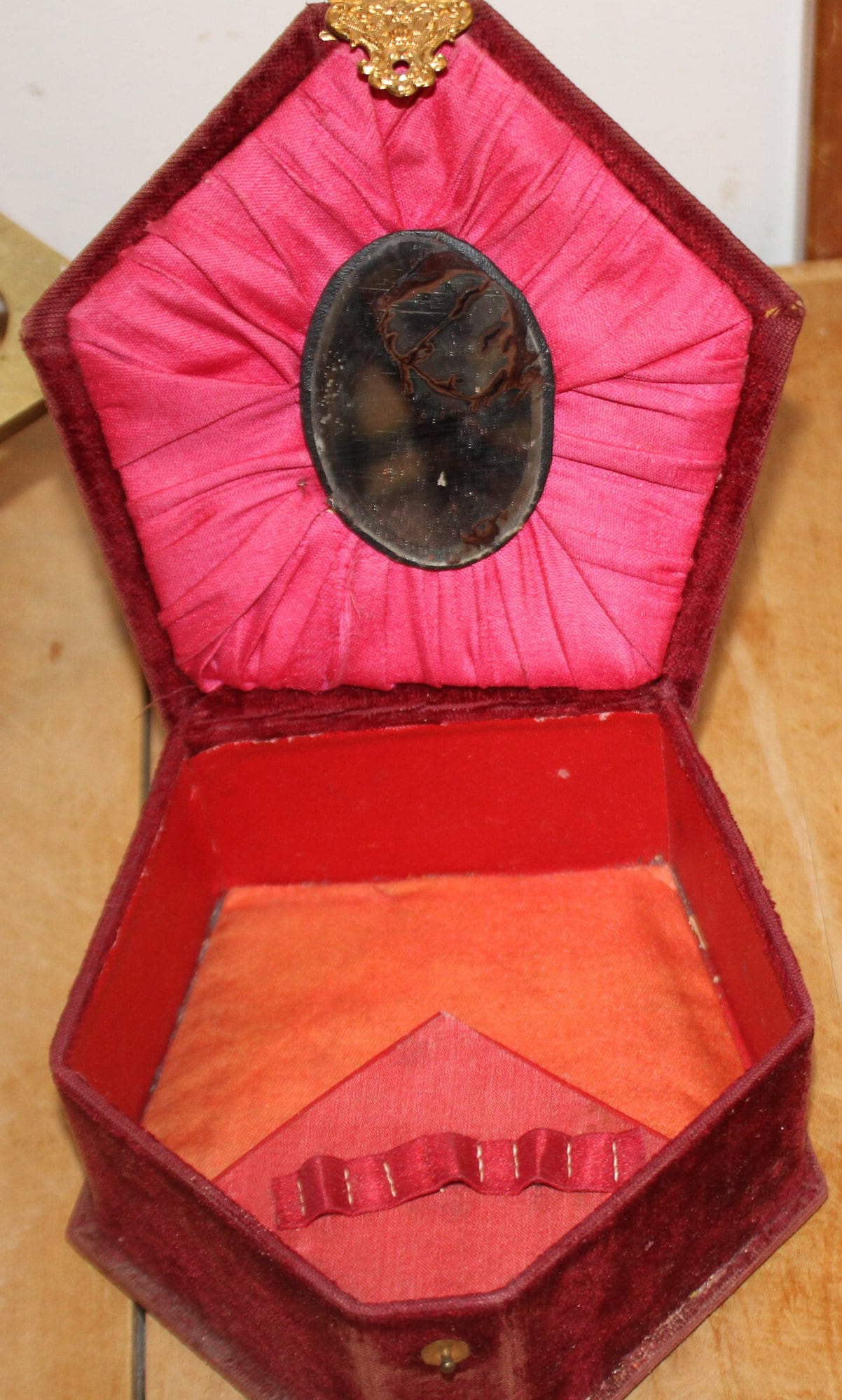 Antique French Victorian Velvet and Silk Jewelry/sewing Box Circa 1900 ...