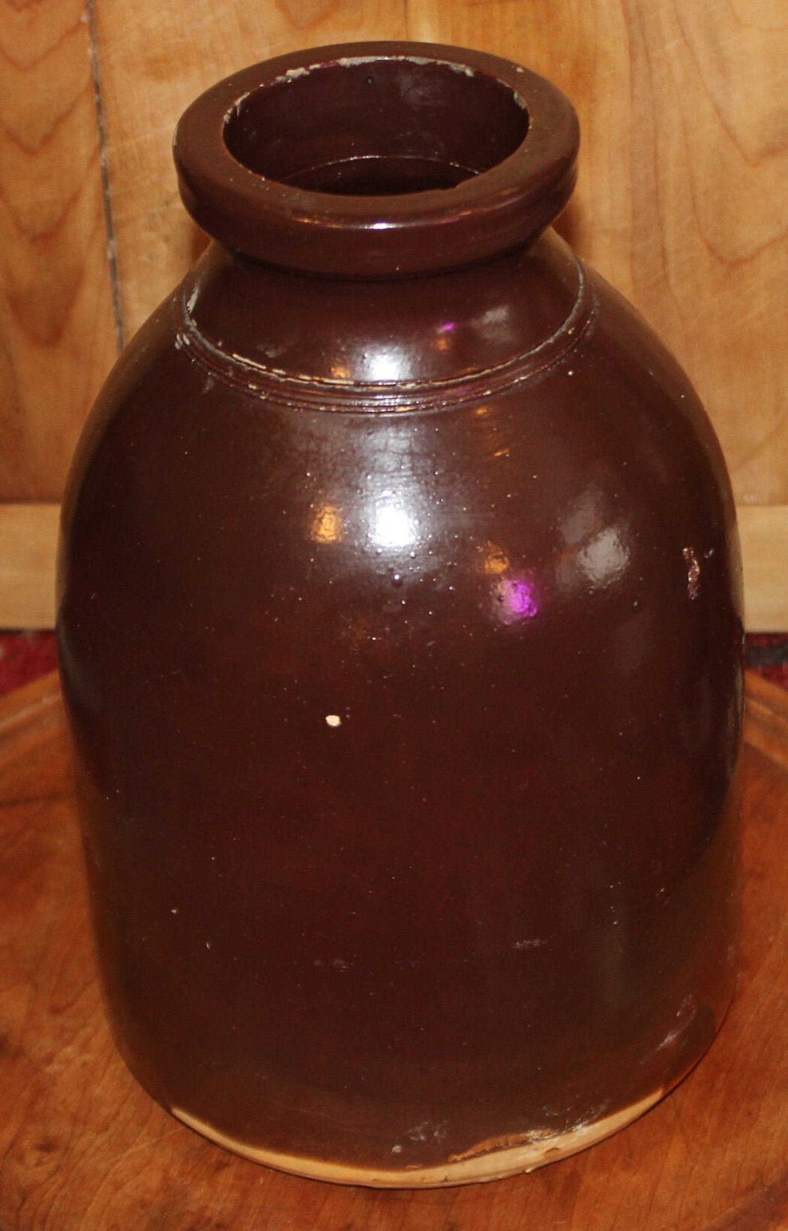 Wonderful Antique 19th Century Salt Glazed Slipware Stoneware Preserve ...