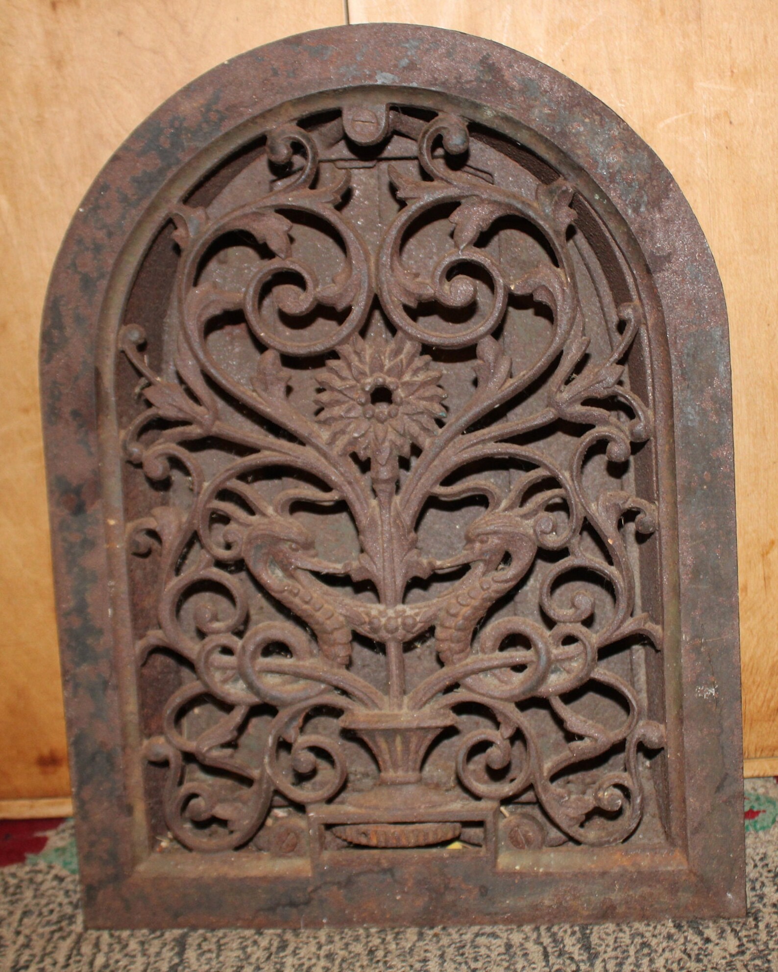 Ornate Art Nouveau Iron Tombstone Heat Register/grate With - Etsy