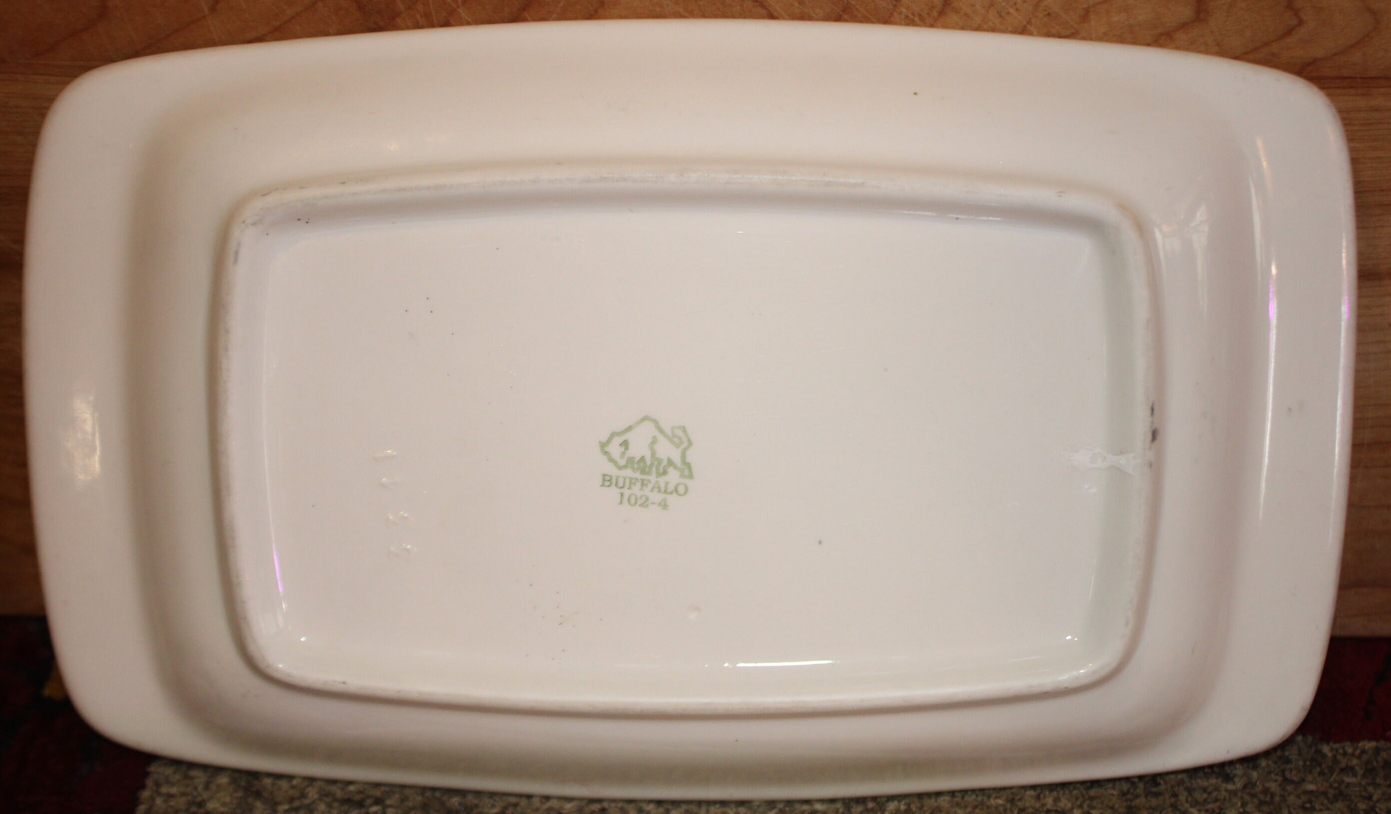 Two Vintage Buffalo China Rectangular Restaurantware Plates 102-4 Diner ...